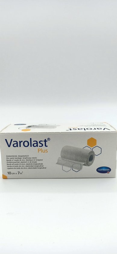 Varolast plus - zinklijmzwachtel - elastische bandage - 10cm x 7 cm | bol