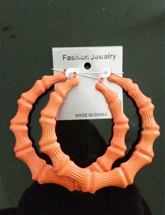 Ronde oorbellen oranje | oranje | ring | Cadeau | neon oorbellen ...