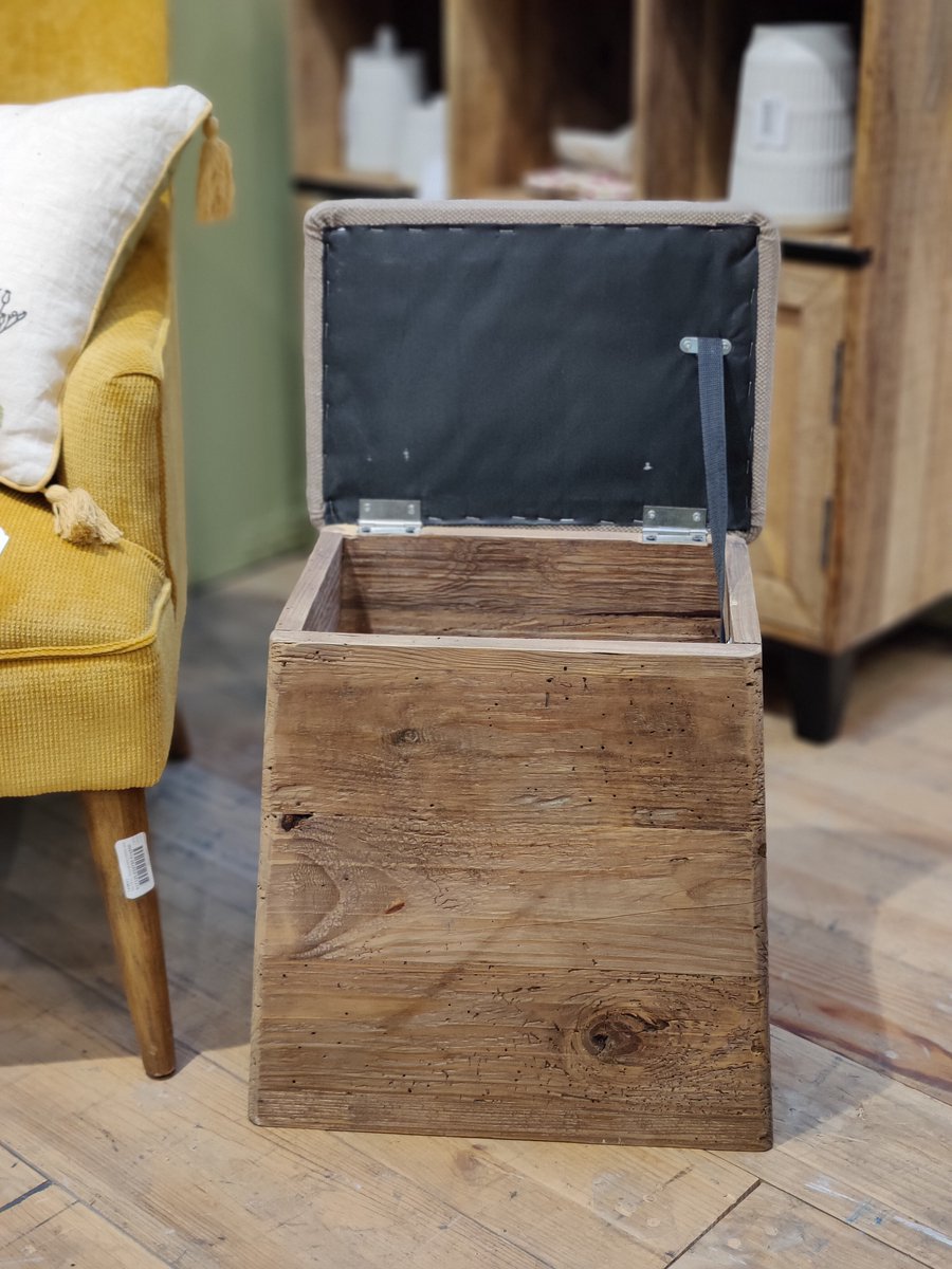 Houten Poef met opbergruimte | bol.com