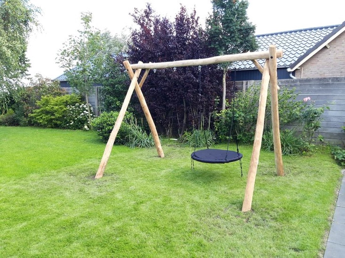 Robinia Houten Schommel op Maat Inground zonder Beton met Premium ...