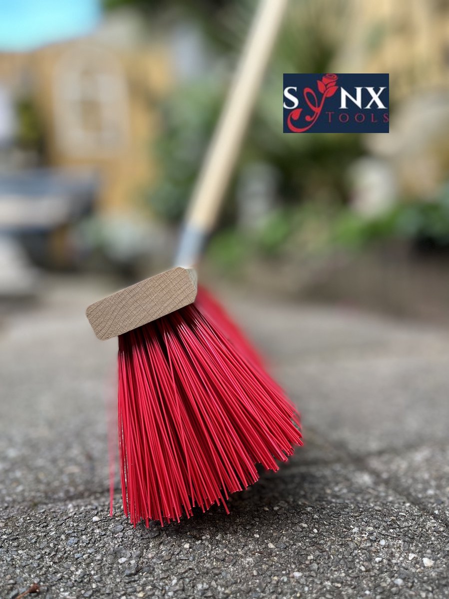 Synx Tools Stal bezem 80cm incl. Steel 150 cm - Kunststof bezem ...