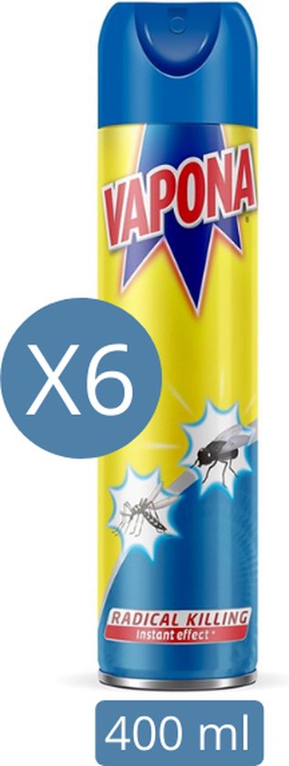 Vapona - Spray - Vliegende Insecten - 6 x 400ML - Voordeelverpakking ...