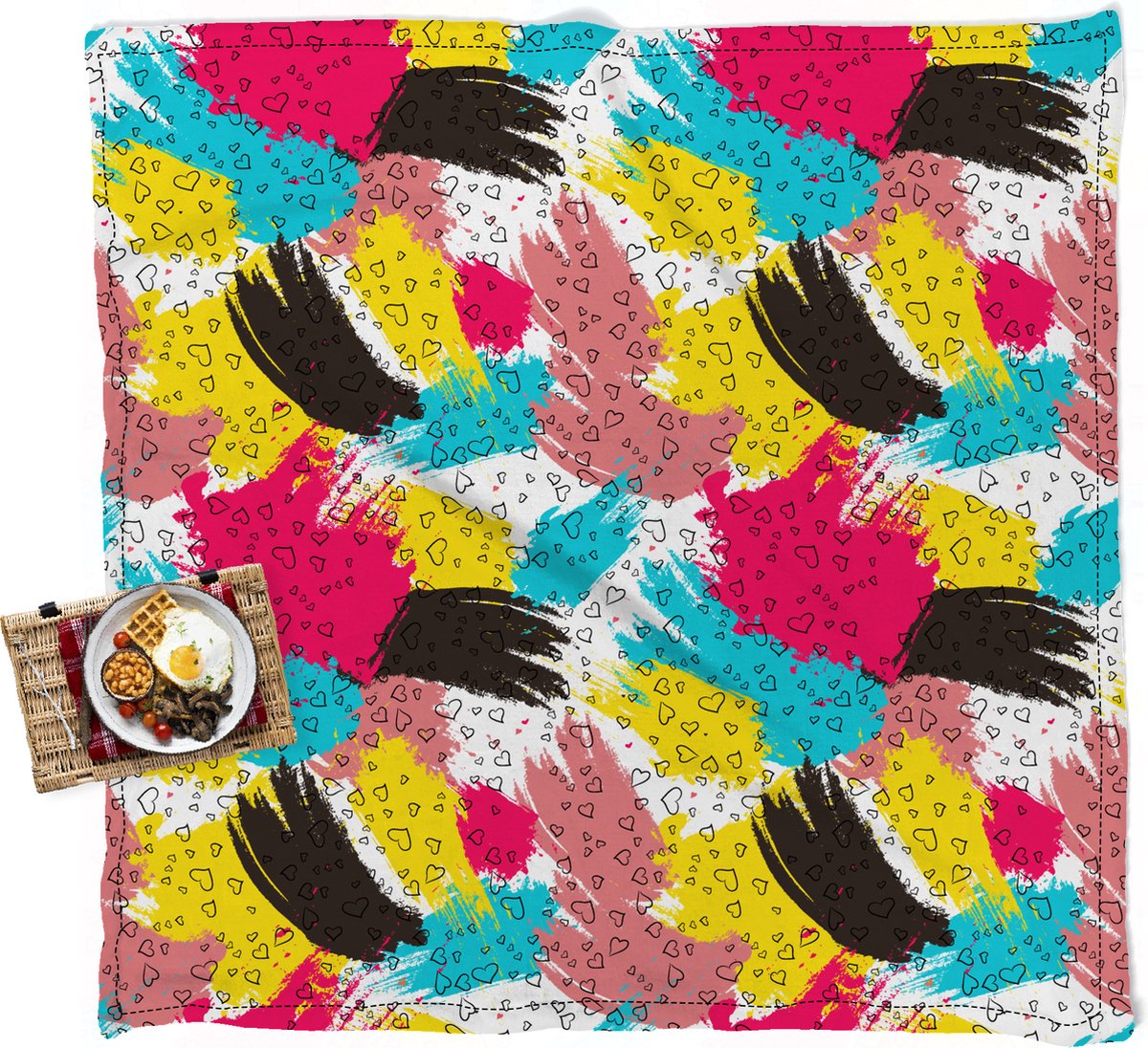 Picknickkleed - Buitenkleed - Design - Hart - Verf - Kleuren ...