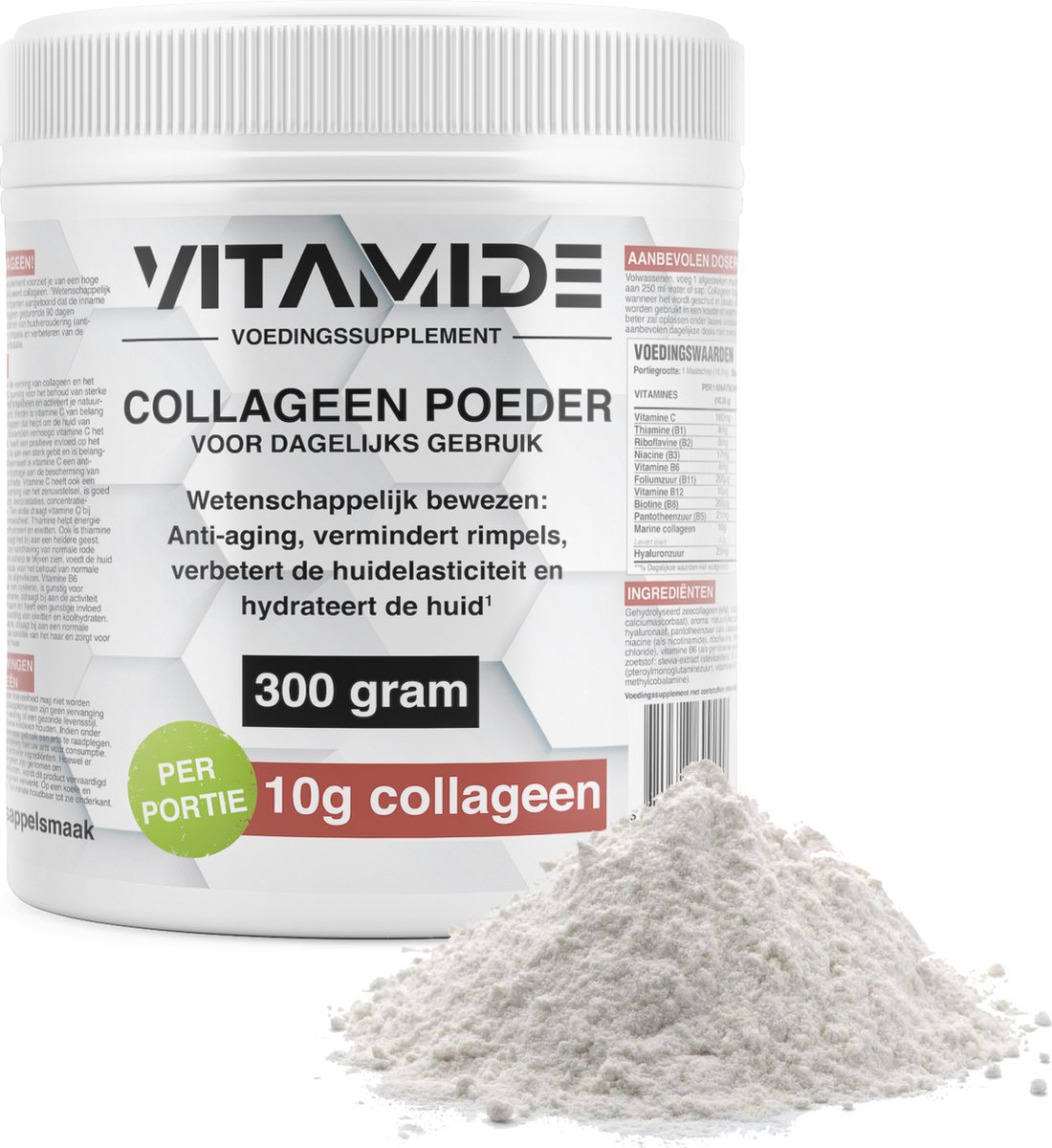 Vitamide Collageen Poeder Supplement - Wetenschappelijk: Anti Age, Anti ...