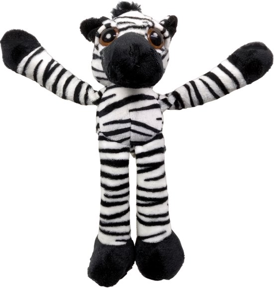 UNITOYS – Zebra Zeys met extra lange armen en benen – 25cm – Zwart/Wit ...