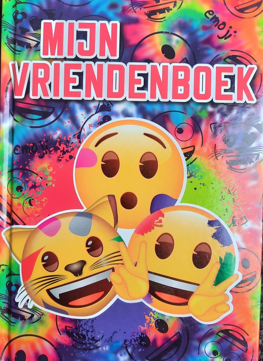 Mijn Vriendenboek Emoji Emoticons - Vriendenboekje Smiley Regenboog ...