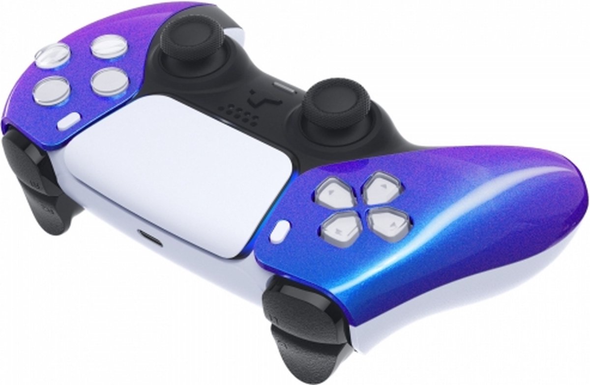 PS5 Draadloze Dualsense Controller – Chameleon Blue Purple Custom | bol.com