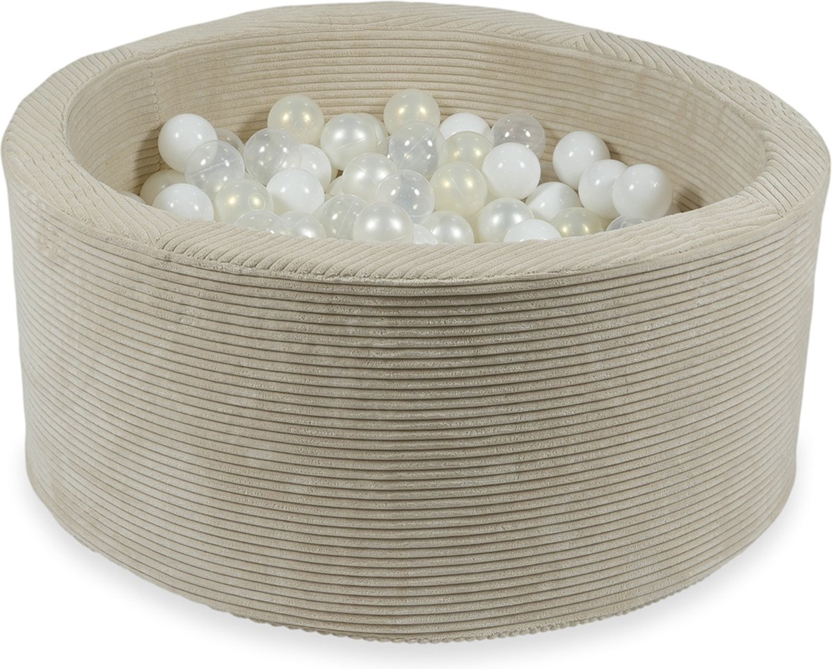 Ballenbad Rib Velvet BEIGE 40x90cm met 300 ballen: 1,2,3,32 | bol