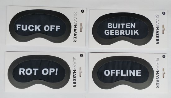 Slaapmasker met tekst - Offline - Zwart | bol
