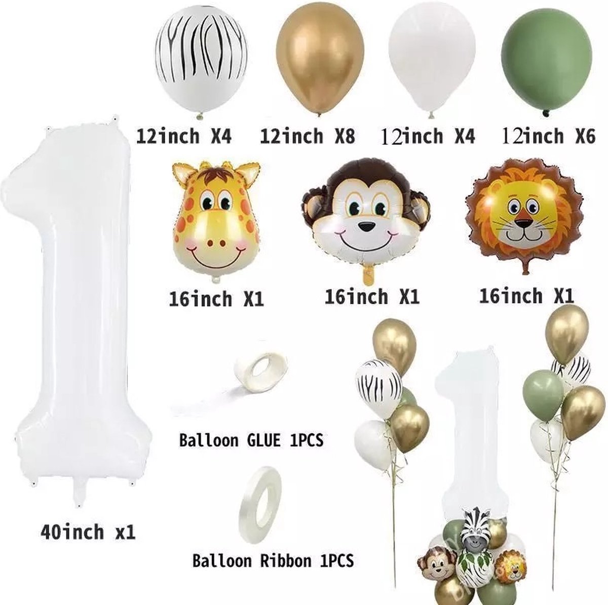 Jungle Party Versiering - Jungle Feestversiering - 1 jaar ...