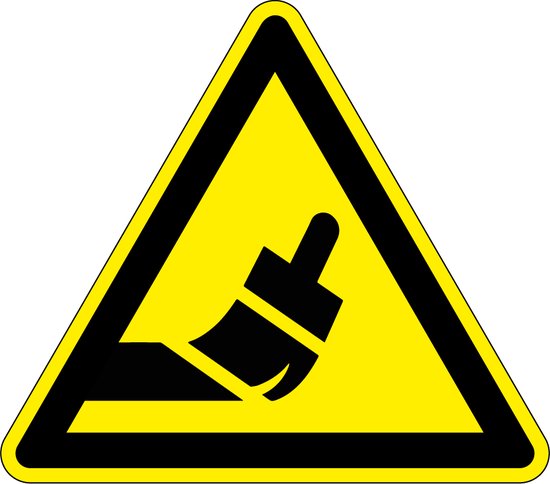 Pas op geverfd sticker 300 mm | bol