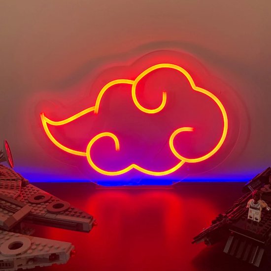 Custom Neon Sign Akatsuki Cloud Logo Anime Led Licht Muur Decor Thuis ...