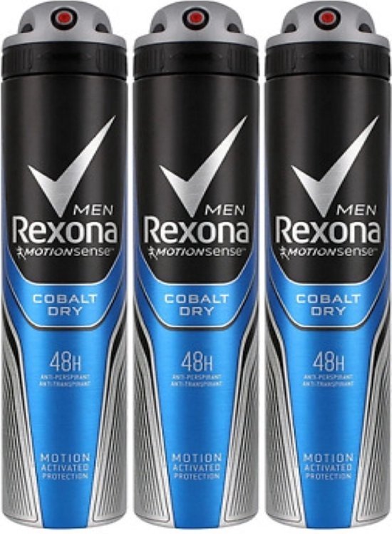 Rexona Deospray Men – Cobalt Dry - Voordeelverpakking 3 x 150 ml | bol.com