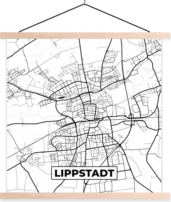 Schoolplaat - Plattegrond - Lippstadt - Kaart - Stadskaart - 60x60 cm ...