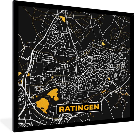 Fotolijst incl. Poster - Duitsland – Black and Gold – Ratingen ...