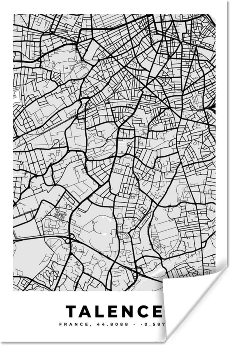 Affiche Talence - Carte - France - Carte - Plan de ville - 20x30 cm ...
