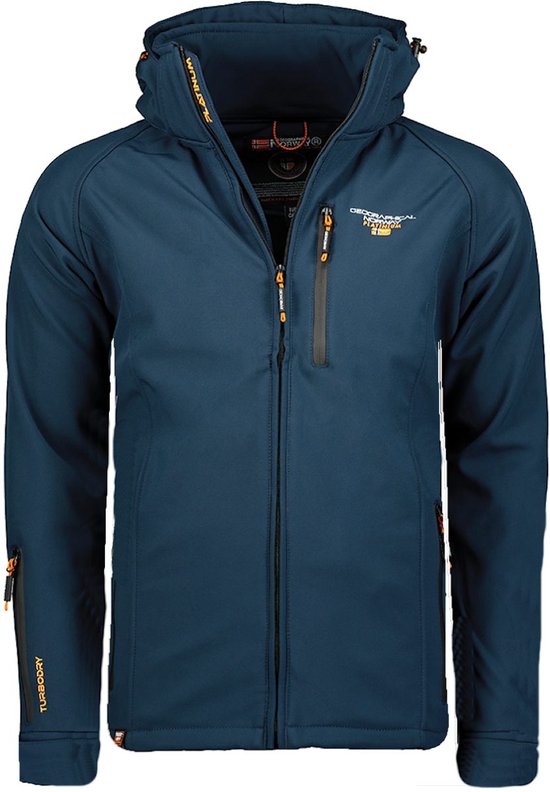 Geographical Norway Softshell Jas Blauw Turbo Dry Taboo - 3XL | bol