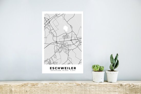 Poster Stadskaart - Eschweiler - Kaart - Duitsland - Plattegrond ...
