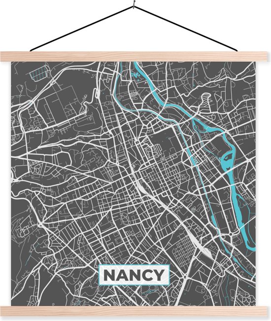 Posterhanger incl. Poster - Schoolplaat - Nancy - Stad - Stadskaart ...