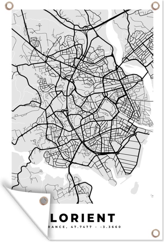 Tuindecoratie Frankrijk - Lorient - Stadskaart - Plattegrond - Kaart ...