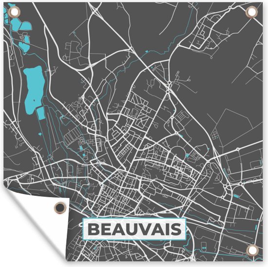 Tuinposters Frankrijk – Beauvais – Stadskaart – Plattegrond – Kaart ...