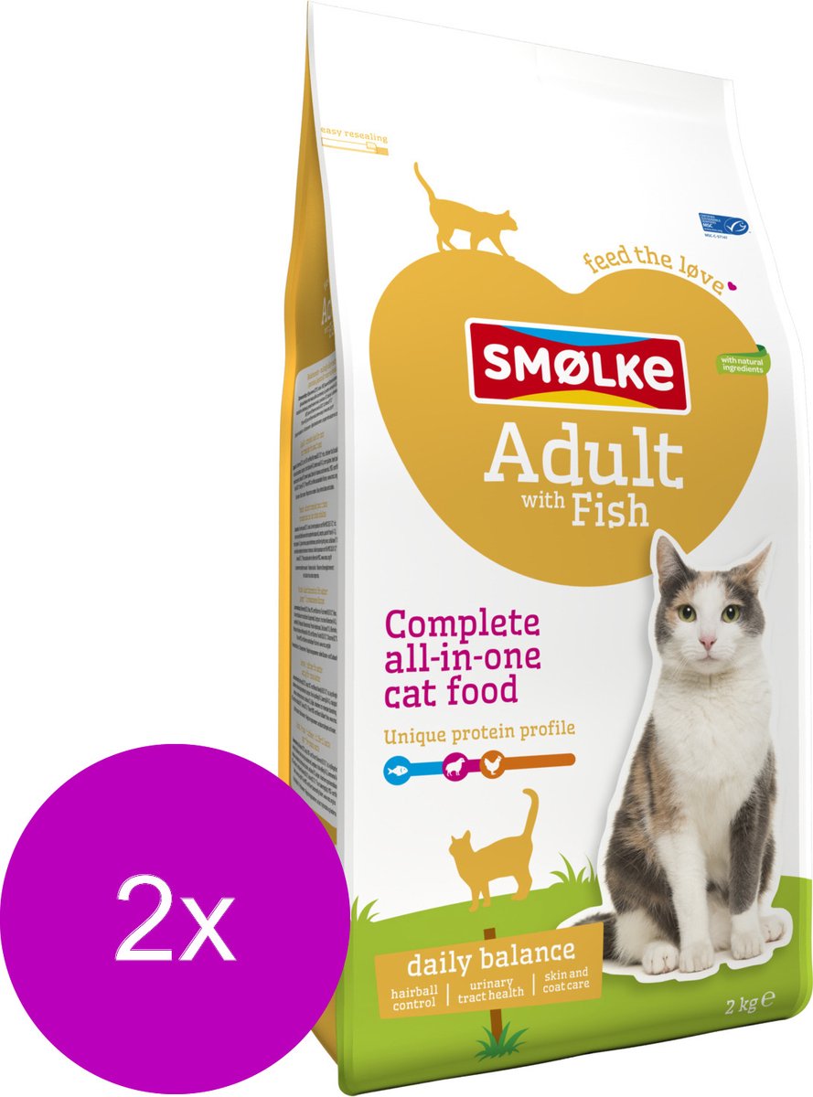 Smolke adult fish&rice - 2 ST à 2 KG | bol.com
