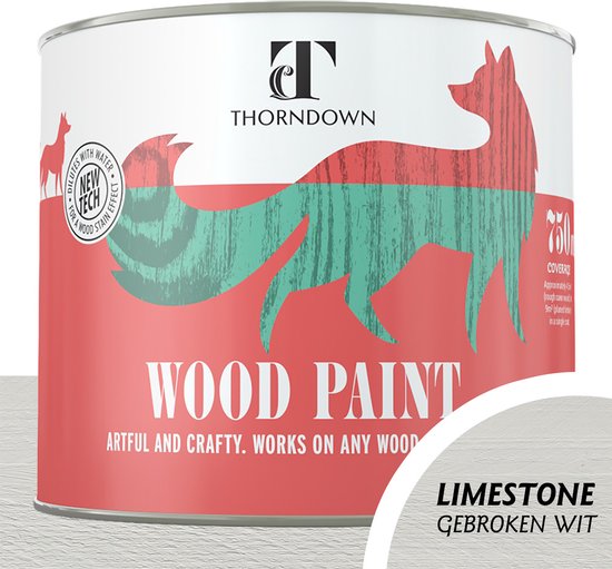 Thorndown - houtverf - Ecologisch - Kalksteen Wit - waterbasis - 2,5l ...