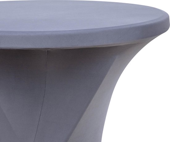 Statafelrok grijs 80 cm - per 6 - partytafel - Alora tafelrok voor statafel -... | bol.com
