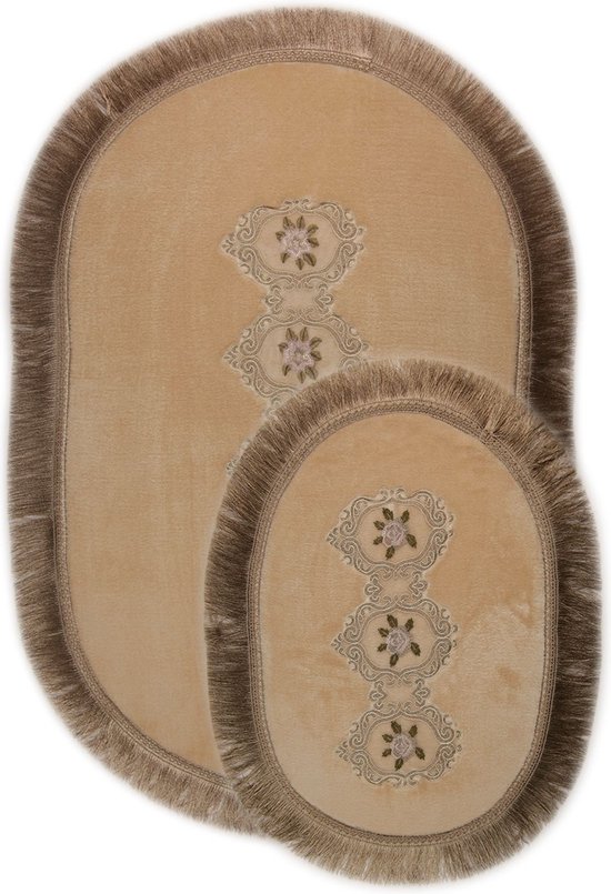Bonny Home Shems Ovaal Badmat - Antislip Badmat - Kanten Badmat - 2 ...