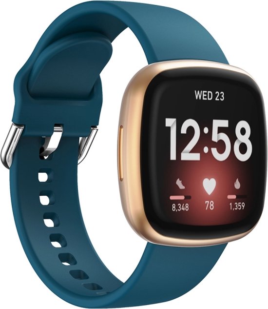 Siliconen bandje - geschikt voor Fitbit Versa 3 / Versa 4 / Sense ...