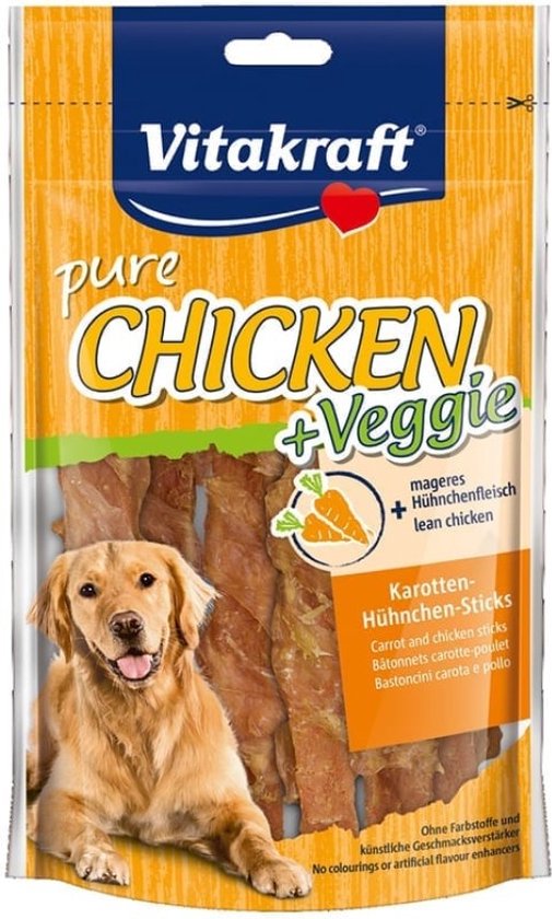 Vitakraft Chicken Veggie Wortel Kip Stick - hondensnack - 80 gram | bol.com