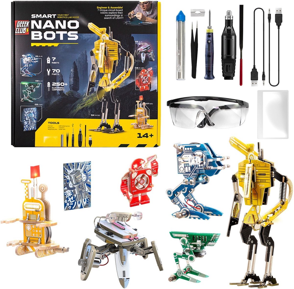 Geekclub - Smart Nano Bots + Tools - Complete Starterkit - Solderen - Electronica -... | bol.com