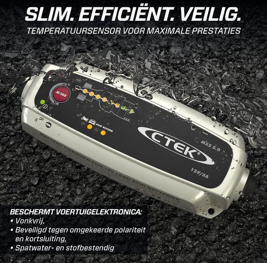 Acculader, voor auto- en motoraccu's, volautomatische intelligente ...