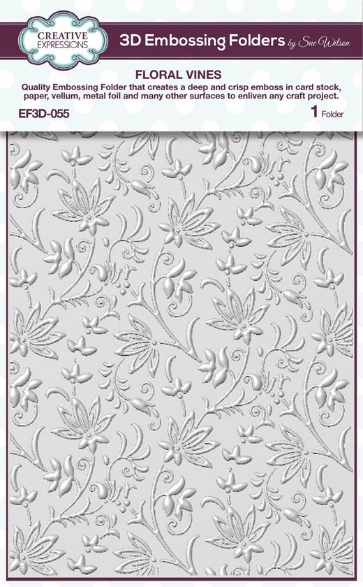 Creative Expressions 3D Embossing Folder - Floral Vines - 19x14,5cm | bol.com