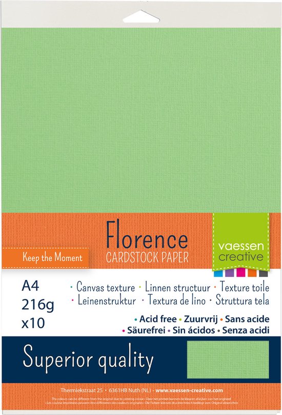 Florence • Structure carton A4 Céleri - 10 feuilles | bol.com