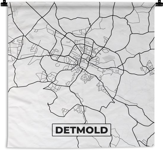 Wandkleed - Wanddoek - Detmold - Plattegrond - Kaart - Stadskaart ...