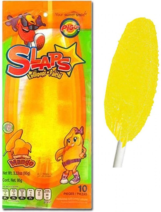 Slaps Lollipop Mango 10 Stuks - Lolly - Mexico Lollipop Pinqui | bol