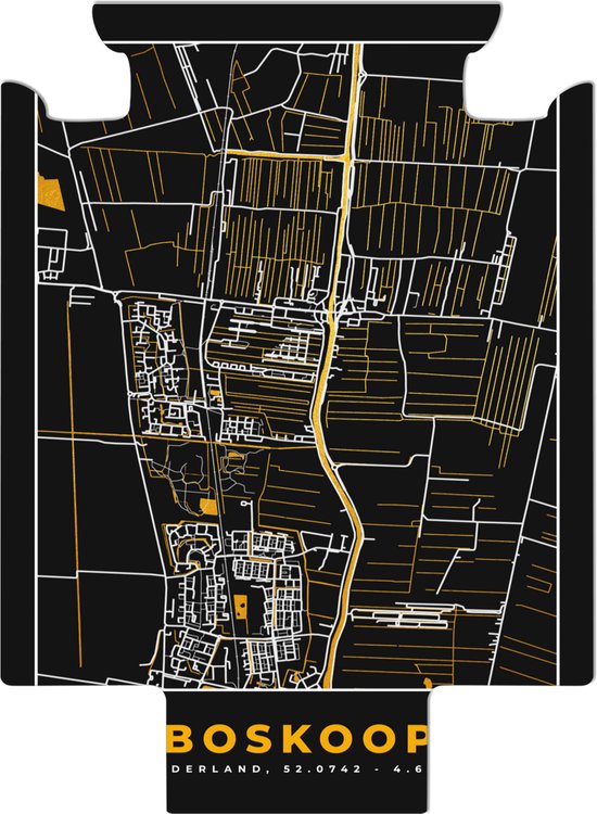 Verwisselbare print voor Fotokoffer - Boskoop - Plattegrond - Goud ...