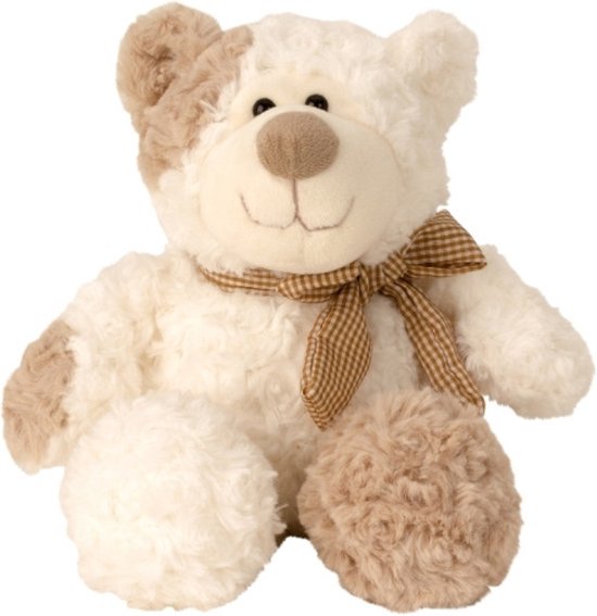 Zachte Pluche knuffelbeer 22 cm - Knuffel beer zittend - Kerstcadeau | bol
