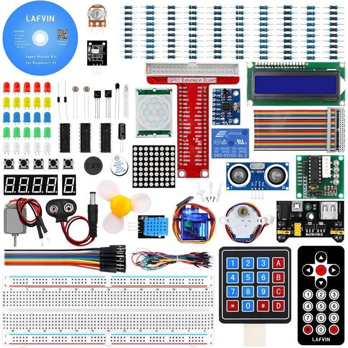 Lafvin Raspberry Pi Super Starter kit - 191 Delig - Voor Pi3, Pi4 & Pico - Incl. Pico... | bol.com