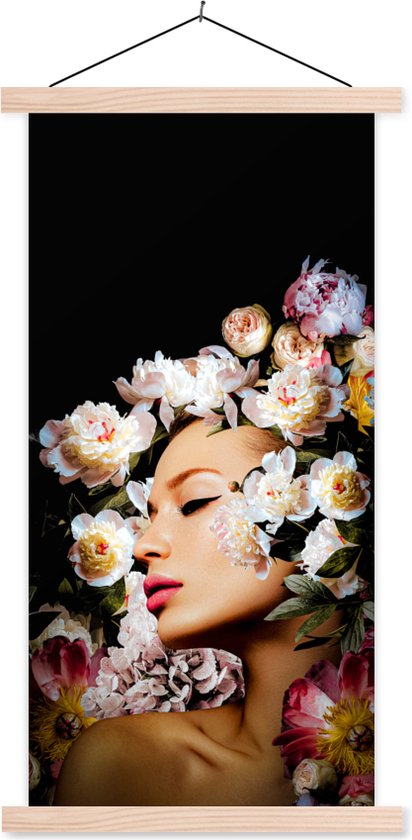 Porte-affiche avec affiche - Affiche scolaire - Femmes - Fleurs - Roses ...