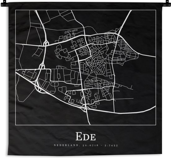 Wandkleed - Wanddoek - Ede - Stadskaart - Kaart - Plattegrond - 60x60 ...