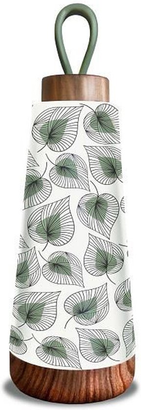 BioLoco RVS Drinkfles Mini Thermo - Art Leaves - 350ml | bol.com