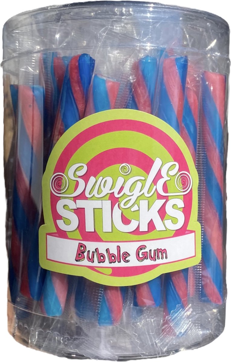 Swigle sticks - Bubble gum - 50 stuks - mini lolly’s - Bubble gum ...