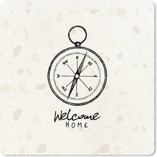 Muismat XXL - Bureau onderlegger - Bureau mat - Welkom Thuis - Beige ...