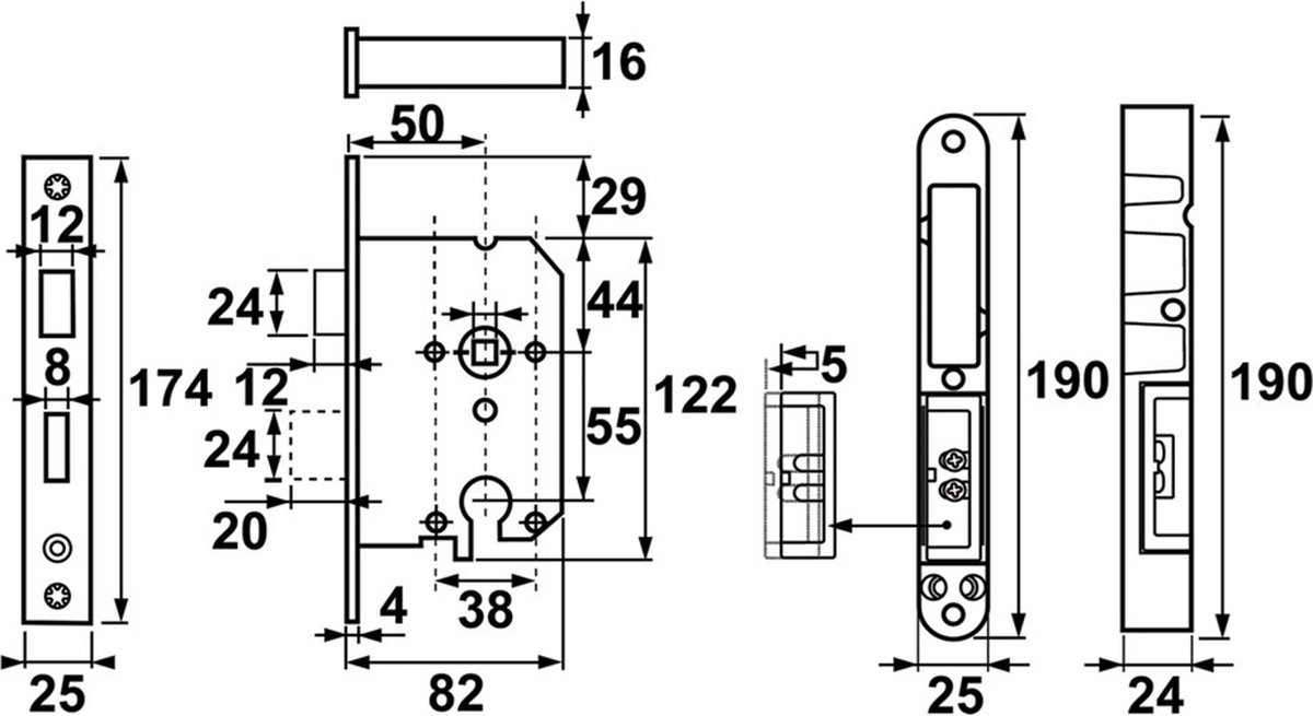 Axa deurslot veiligheidsslot - buitendeur - deur links & rechtsdraaiend ...