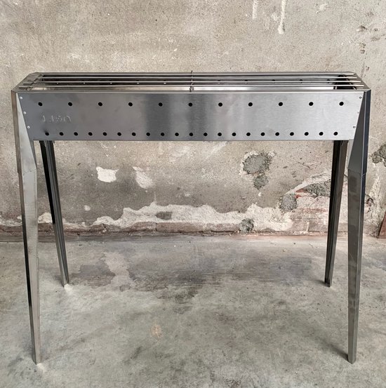 Spiedini Saté-bbq Java 80 - Luxe, dubbelwandige houtskoolbarbecue met horizontaal... | bol