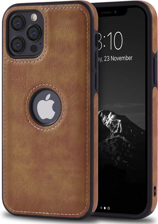Luxe lederen hoesje Iphone 13 Pro Max Bruin | bol