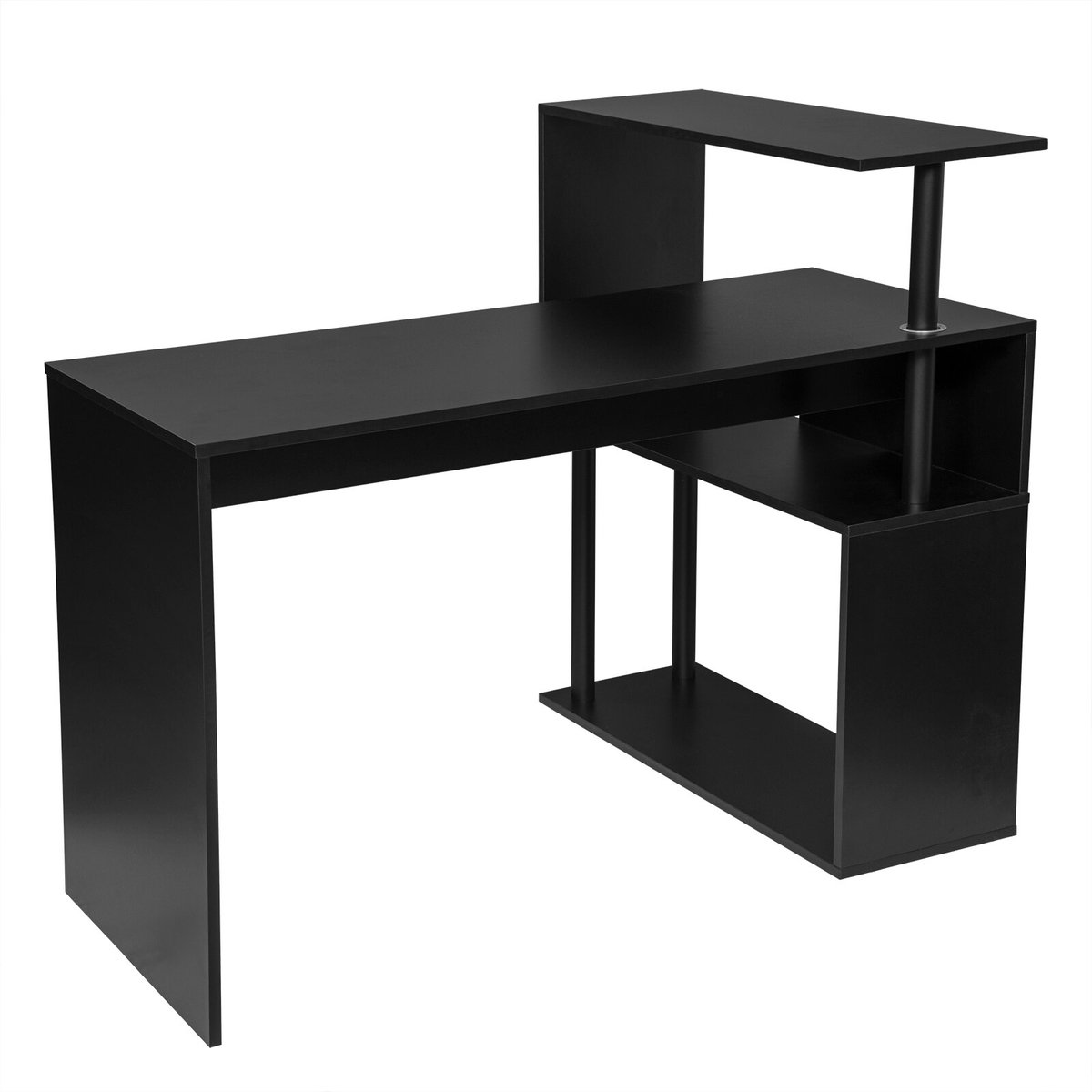 Computerbureau - Houten - Office PC Laptop Tafel - met Zijplanken ...
