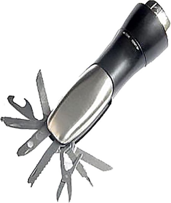 Oneiro's Luxe Zakmes - Multitool met LED zaklamp - Opvouwbaar ...